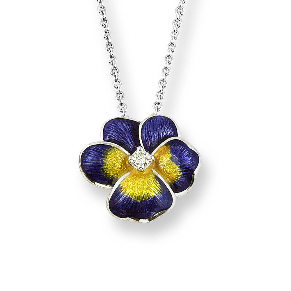 Purple Pansy Pendant– Warrenders Jewellers