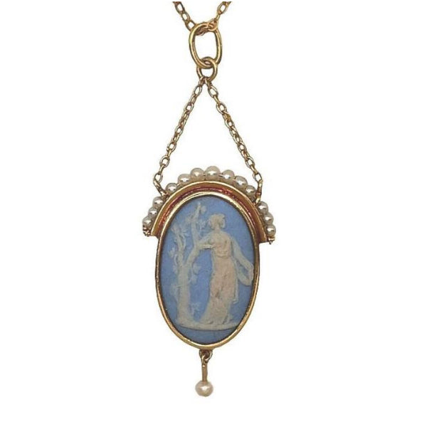 Vintage Wedgewood Cameo & Seed Pearl Necklace– Warrenders Jewellers