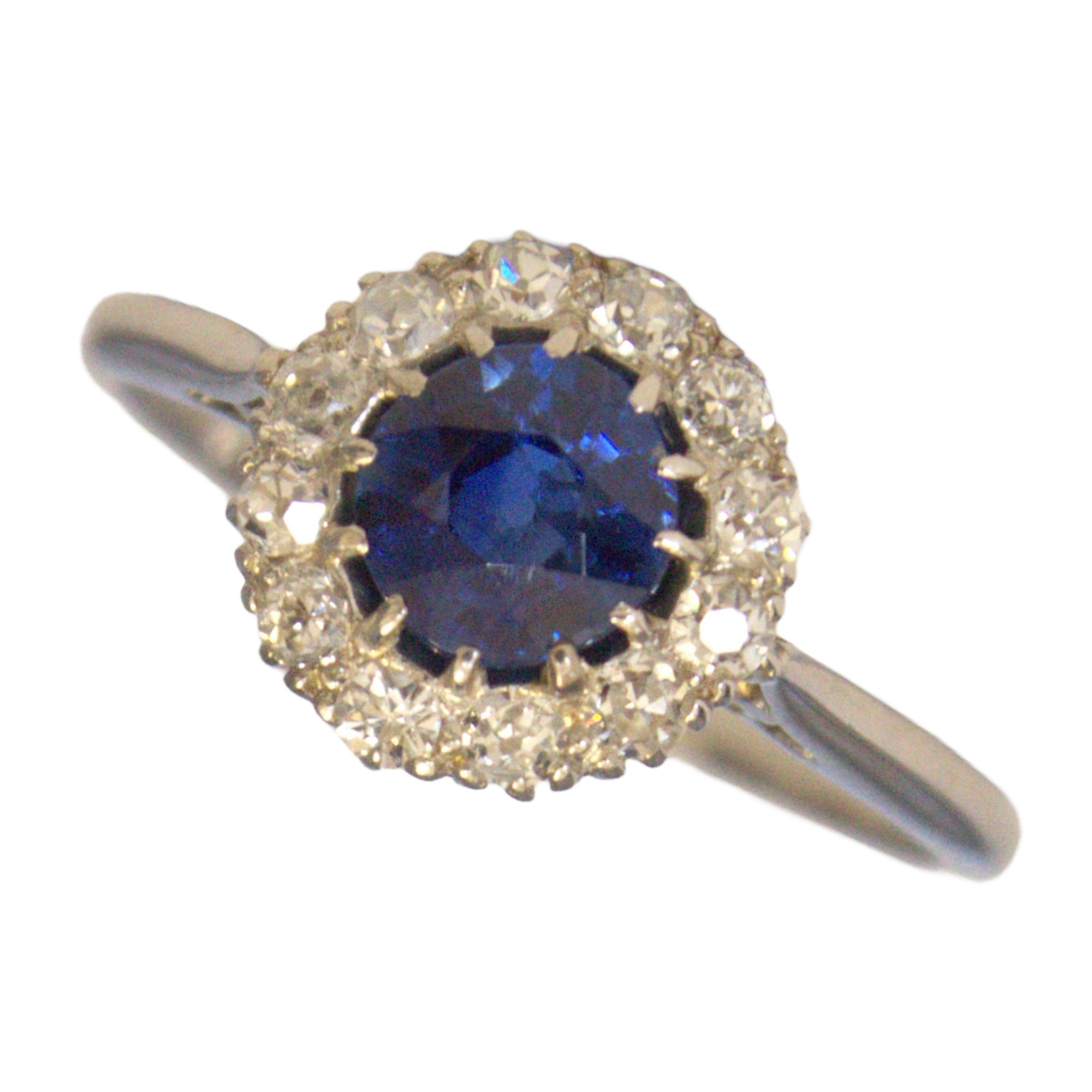 Pre-Owned Sapphire & Diamond Cluster Ring– Warrenders Jewellers