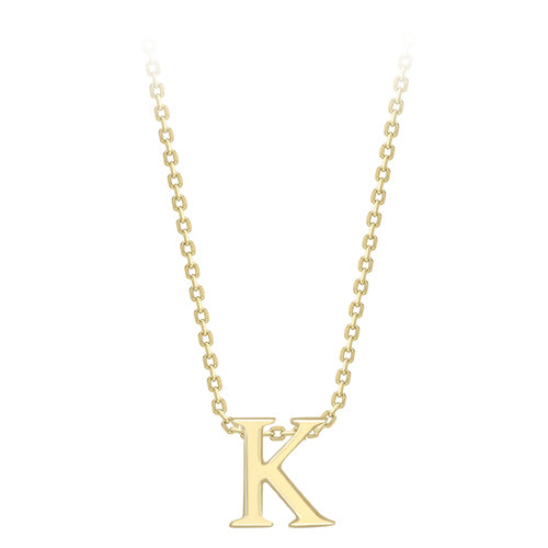 9ct Gold Initial K Pendant & Chain– Warrenders Jewellers